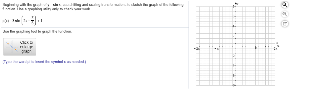 Solved Beginning with the graph of y-sinx, use sh而ng and | Chegg.com