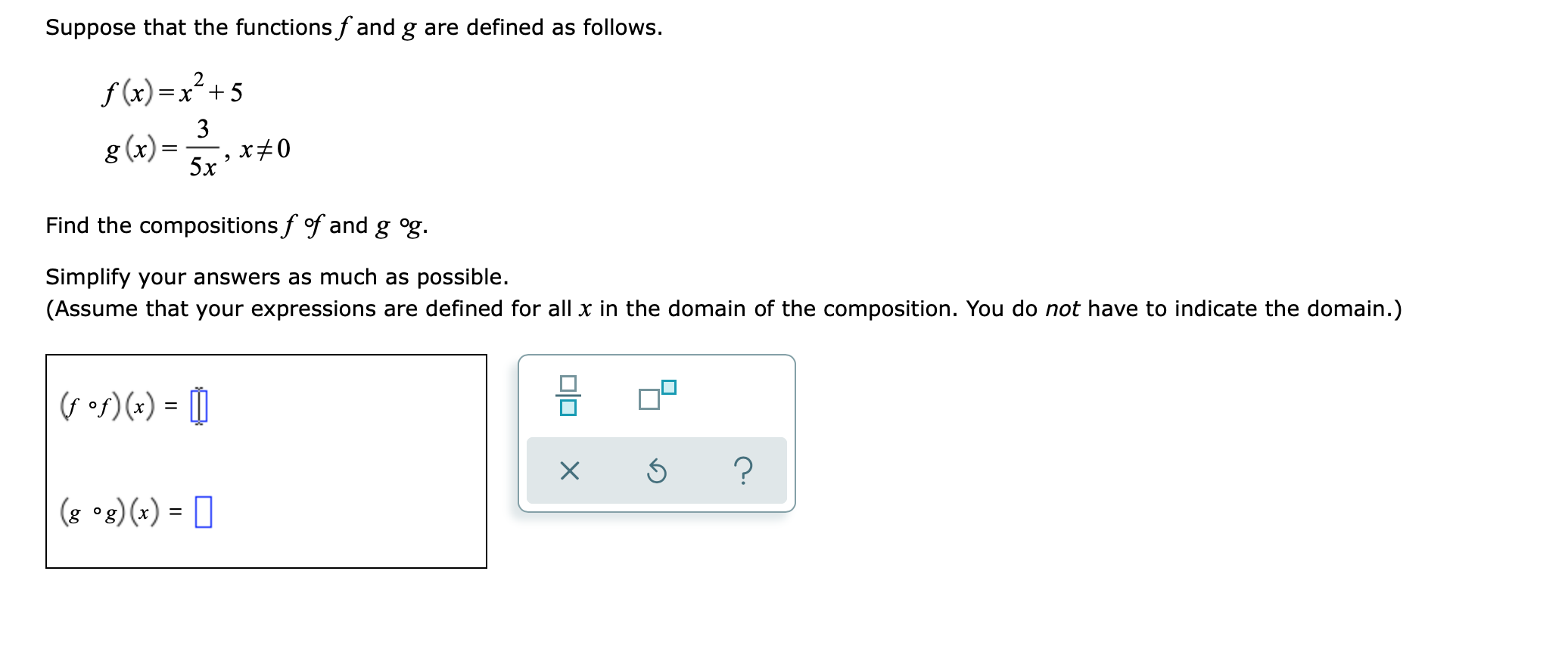 Solved Suppose That The Functions F And G Are