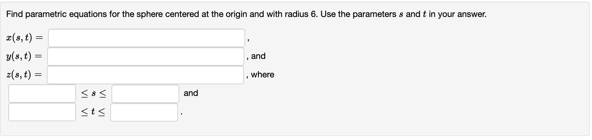 Solved Find parametric equations for the sphere centered at | Chegg.com