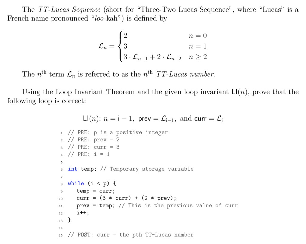 The TT-Lucas Sequence (short for "Three-Two Lucas | Chegg.com