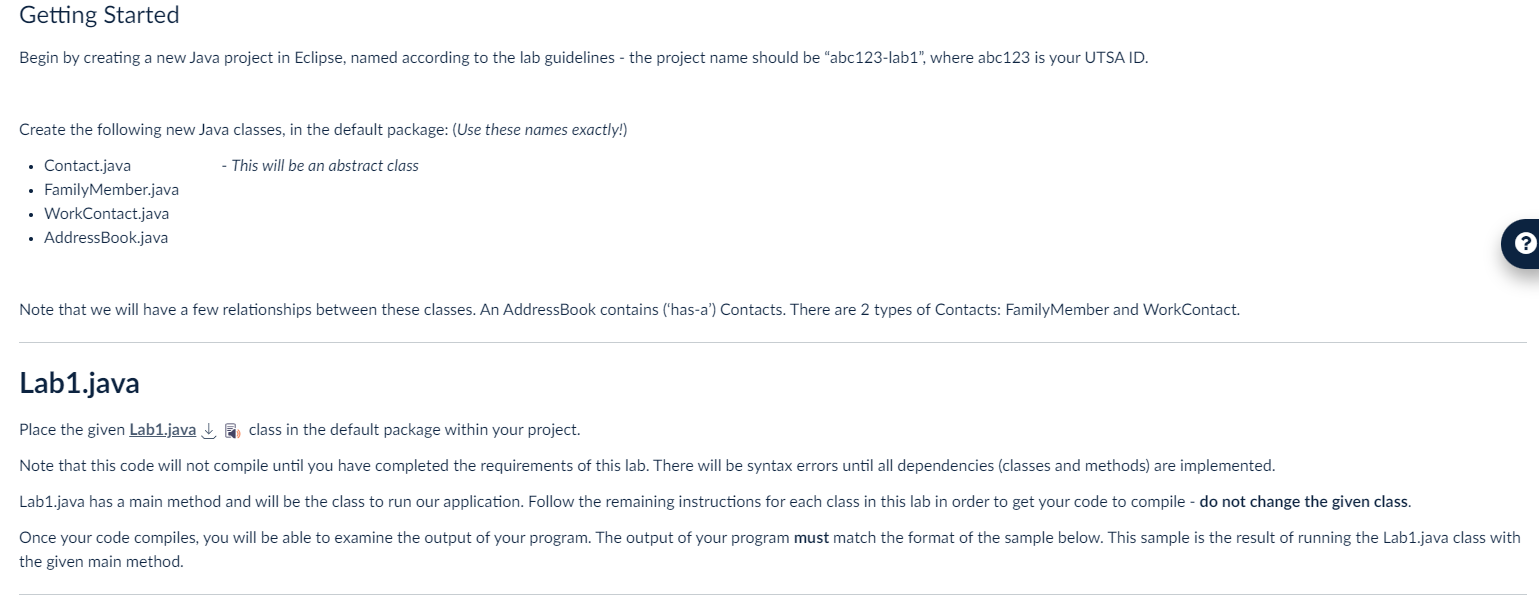 Solved This class will represent an Address Book, defined as | Chegg.com