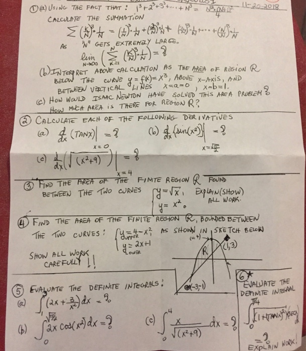 Solved 1) calculate summation 2) calculate | Chegg.com