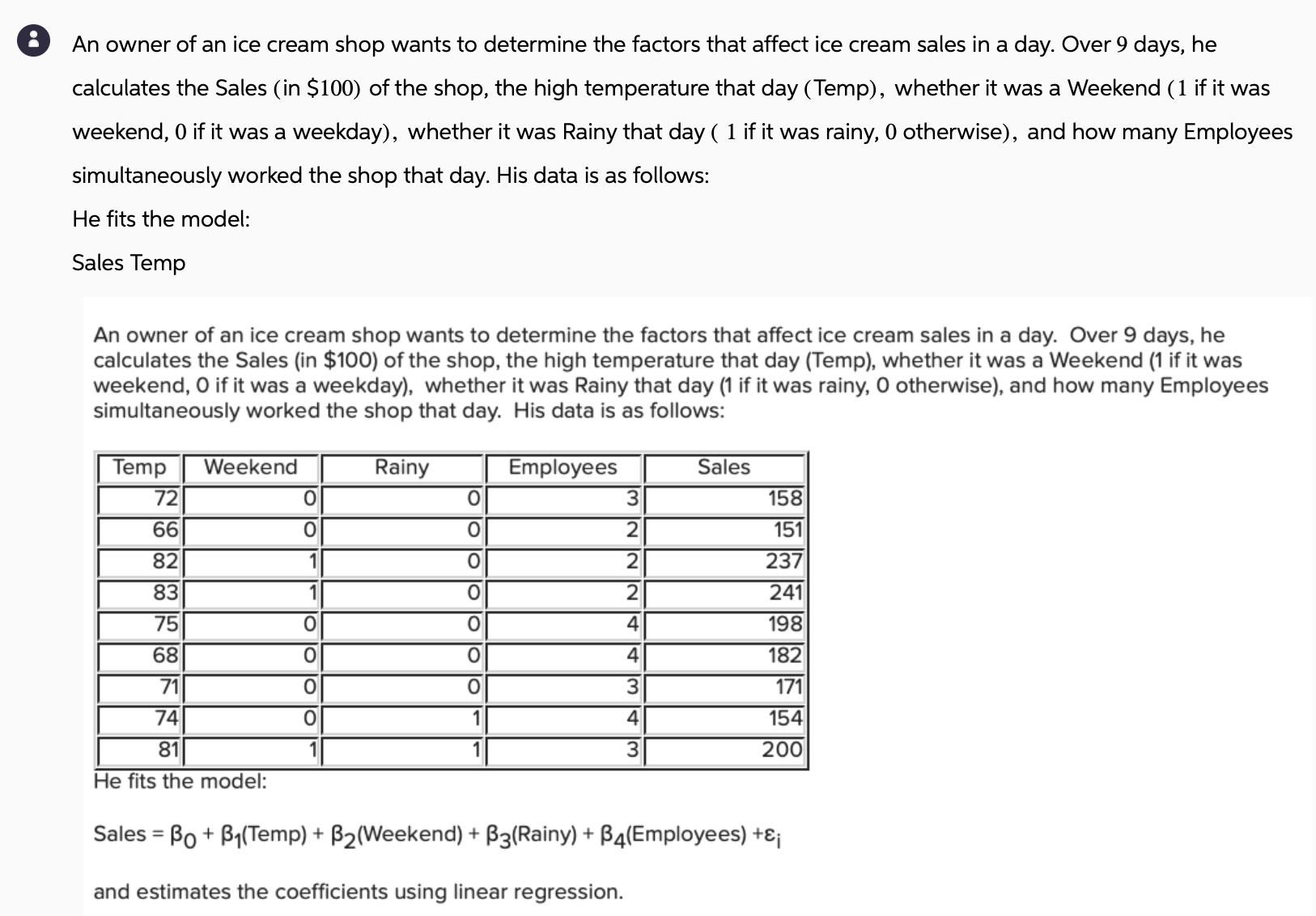 Solved See picture for data set 3a) ﻿Form a 95% ﻿confidence | Chegg.com