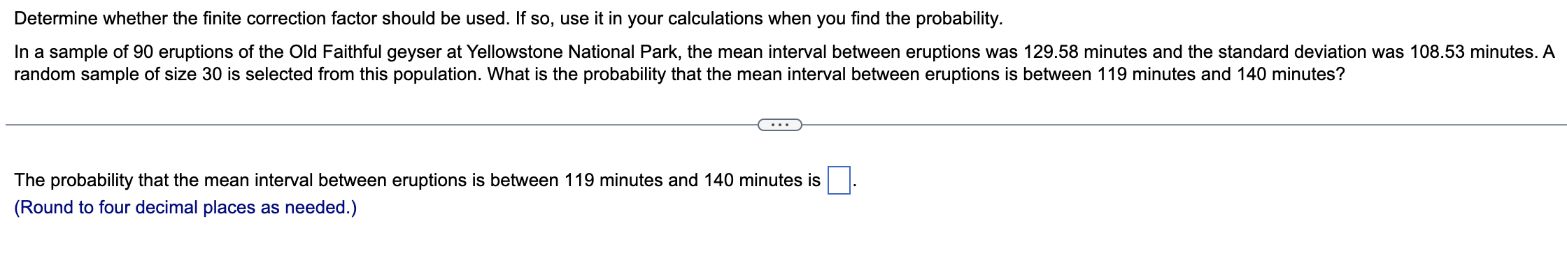 Solved Determine Whether The Finite Correction Factor Should