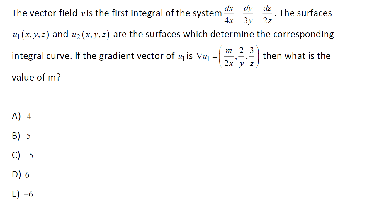 The vector field v is the first integral of the | Chegg.com