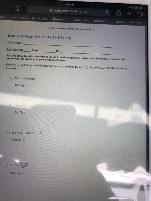 Solved 1:34 PM a umb.umassonline.net Uni. Lab 2-De.. umb.um. | Chegg.com