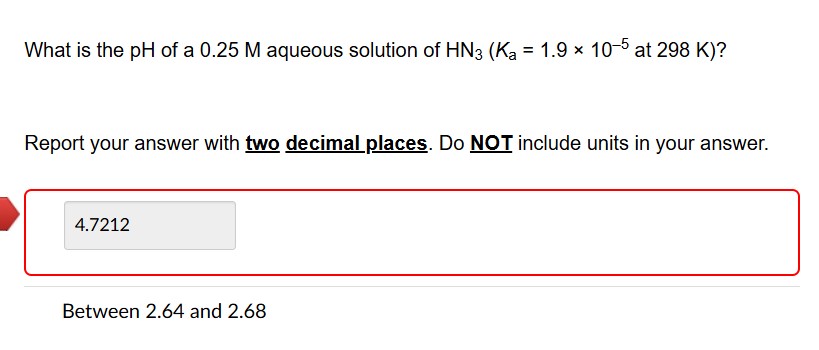 Solved What is ﻿the pH of a 0.25 M ﻿aqueous solution | Chegg.com