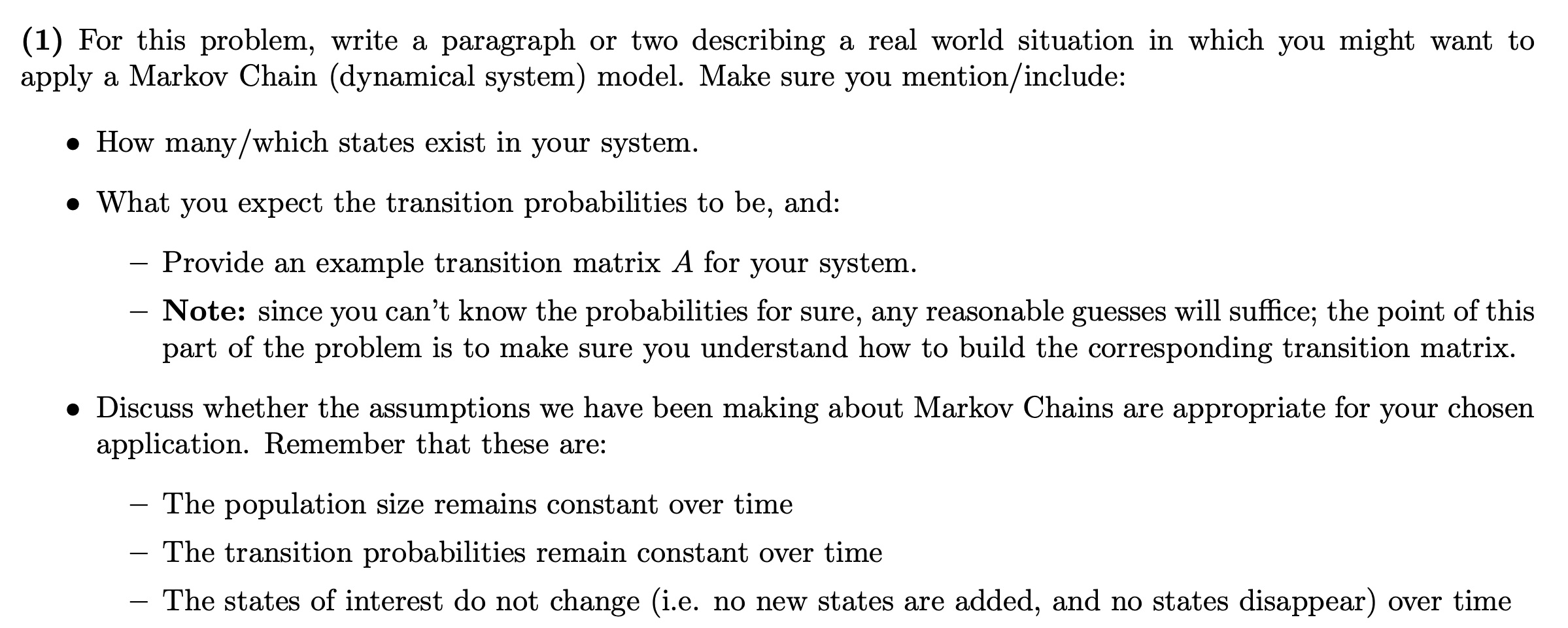 Solved (1) For this problem, write a paragraph or two | Chegg.com