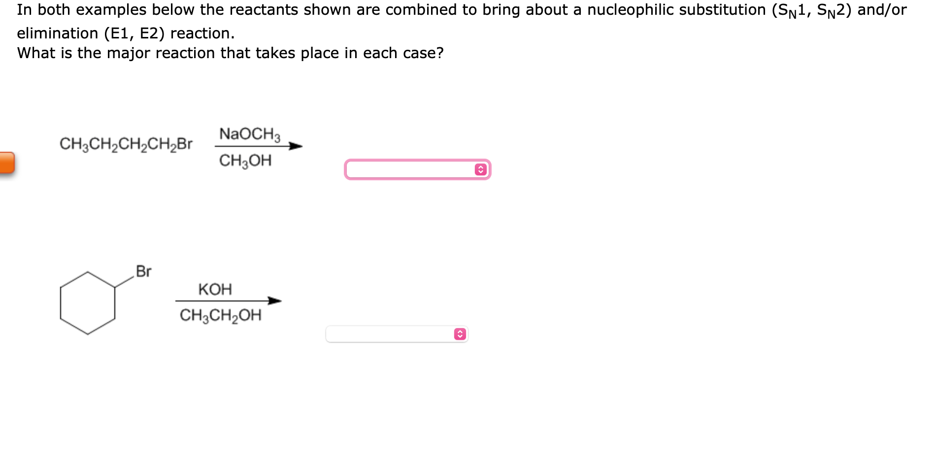 Solved In both examples below the reactants shown are | Chegg.com