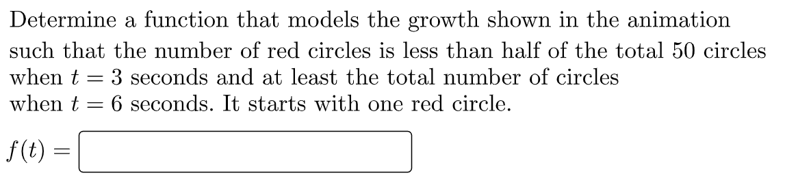 Solved Determine a function that models the growth shown in | Chegg.com