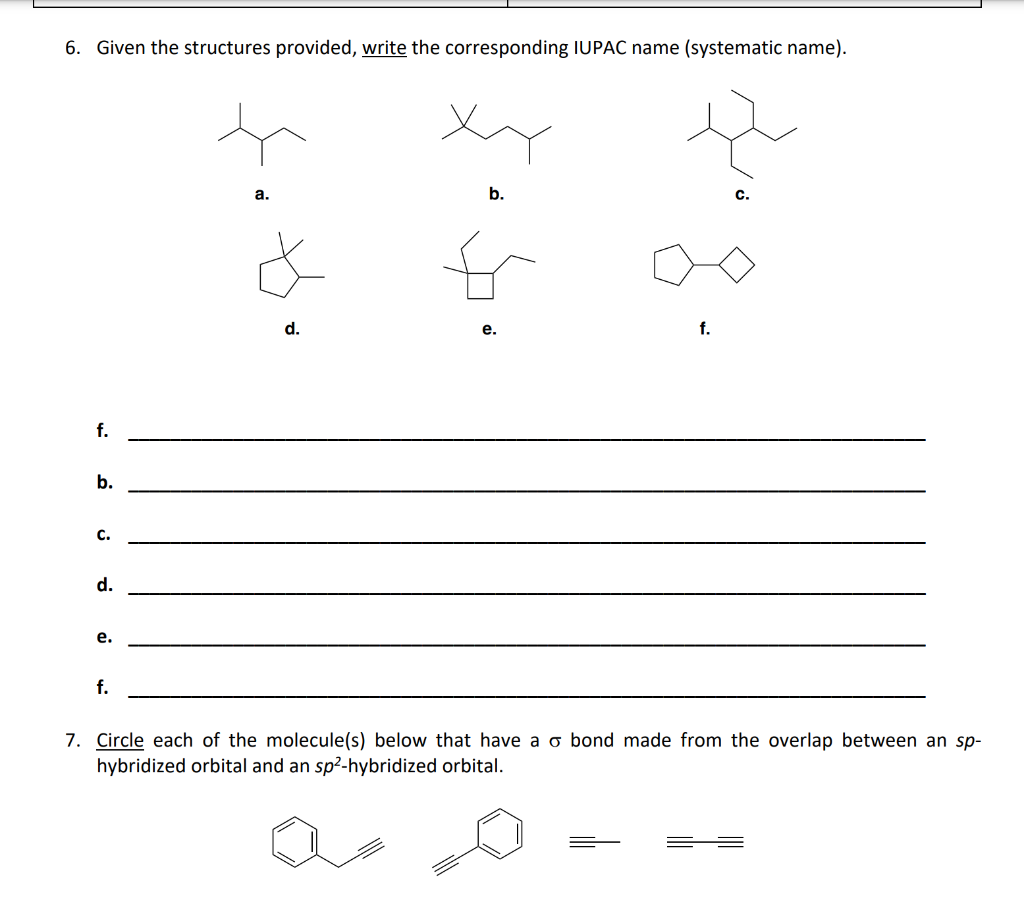 Solved 4. Identify the hybridization about each charged | Chegg.com