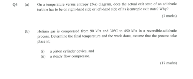Solved (a) On a temperature versus entropy (T−s) diagram, | Chegg.com