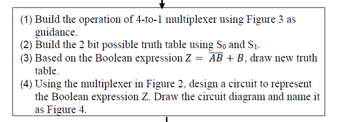 Solved (1) Build the operation of 4-to-1 multiplexer using | Chegg.com