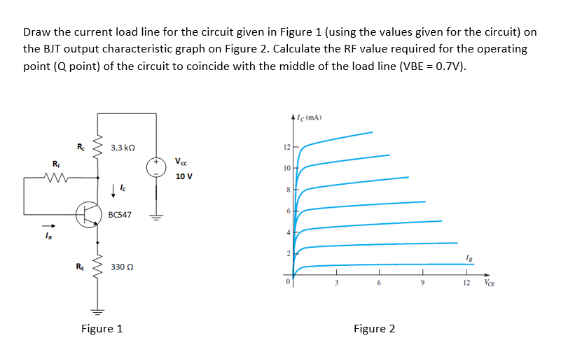 Solved Draw the current load line for the circuit given in | Chegg.com