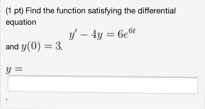 Solved Find the function satisfying the differential | Chegg.com