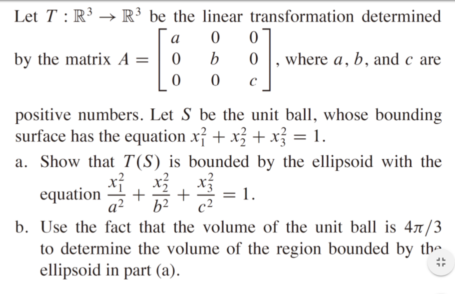 Solved Let T: R3R3 be the linear transformation determined | Chegg.com