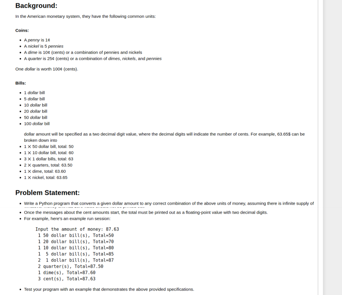 Background: In the American monetary system, they | Chegg.com