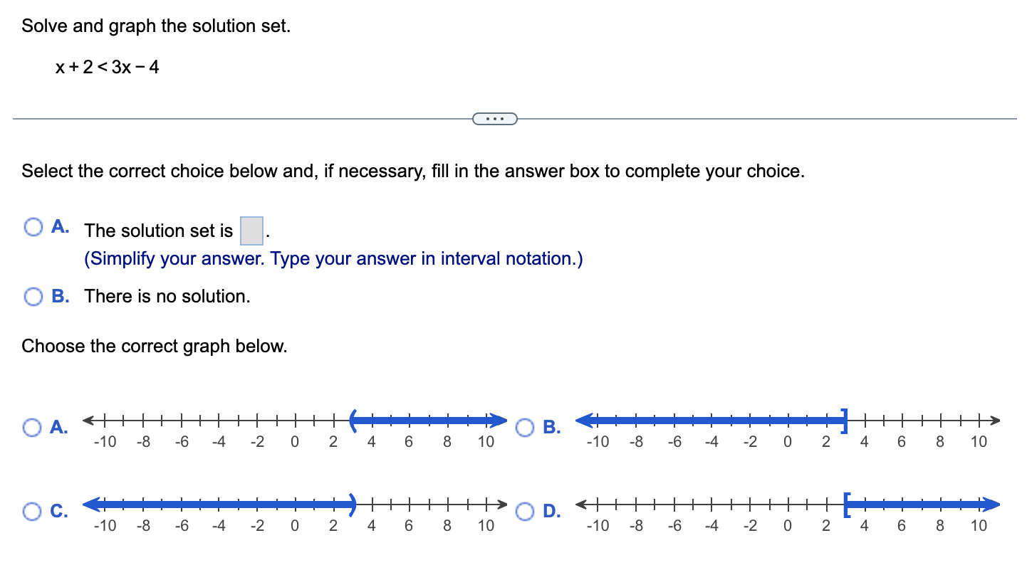 Solved Solve and graph the solution set. x+2