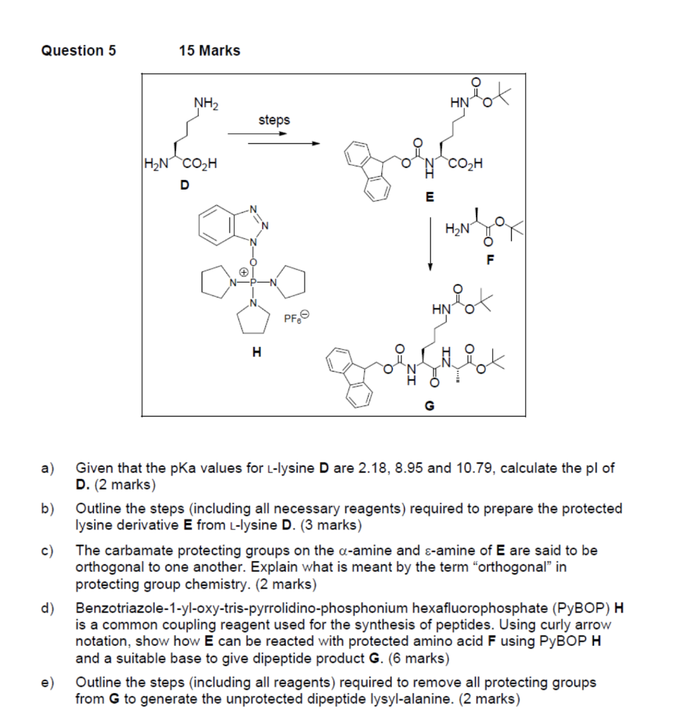 Solved a) Given that the pKa values for L-lysine D are | Chegg.com