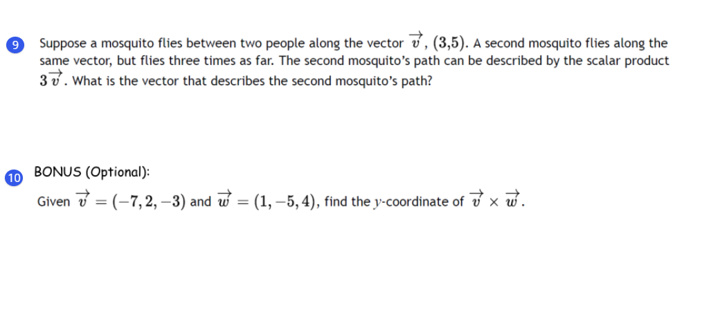 Solved 9 Suppose a mosquito flies between two people along | Chegg.com