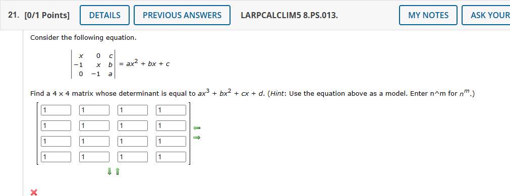 Solved Consider the following equation. | Chegg.com