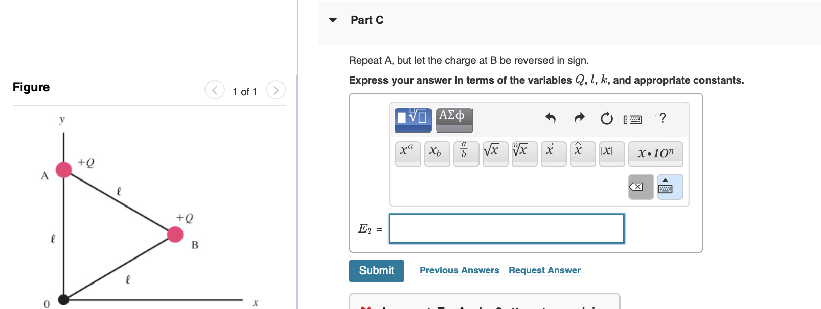 Solved Repeat A, but let the charge at B be reversed in | Chegg.com