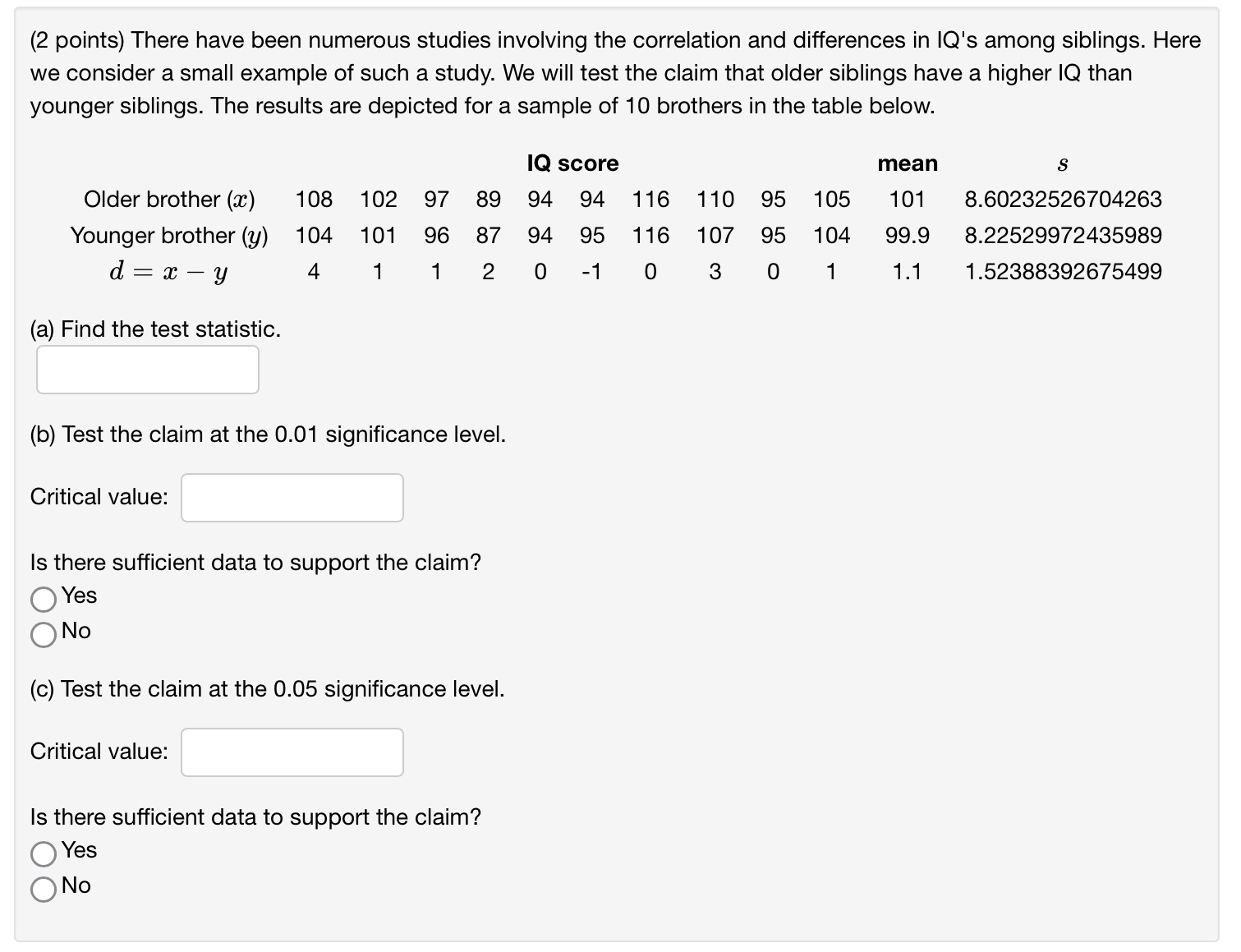 Solved 1. Use a 0.03 significance level to test the claim | Chegg.com