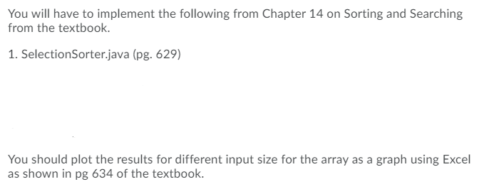 section_1/SelectionSorter.java The sort method of | Chegg.com
