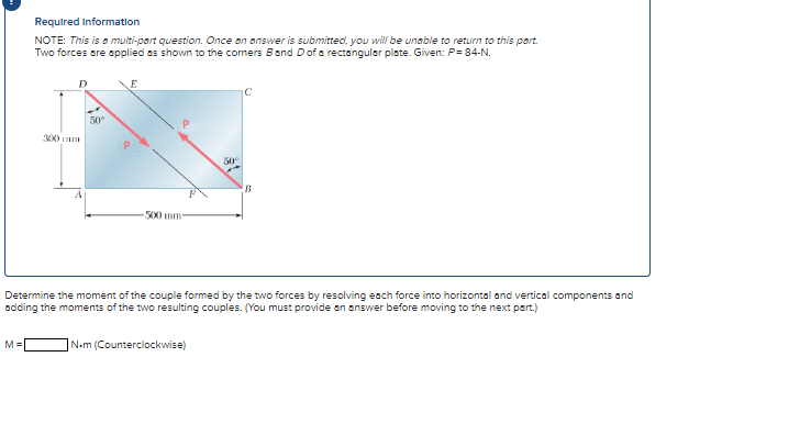Solved Requlred information NOTE: This is o multiport | Chegg.com