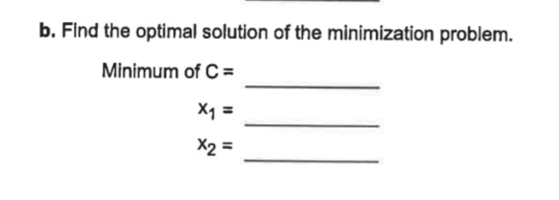 Solved In the following problem, a minimization problem, the | Chegg.com