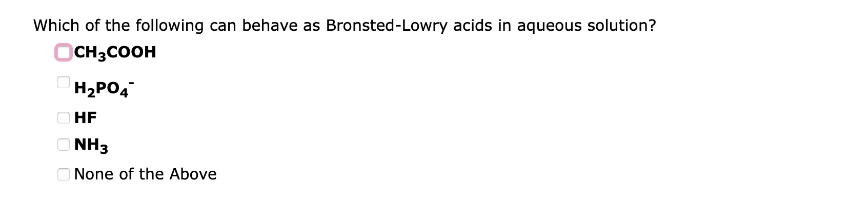 Solved Which of the following can behave as Bronsted-Lowry | Chegg.com