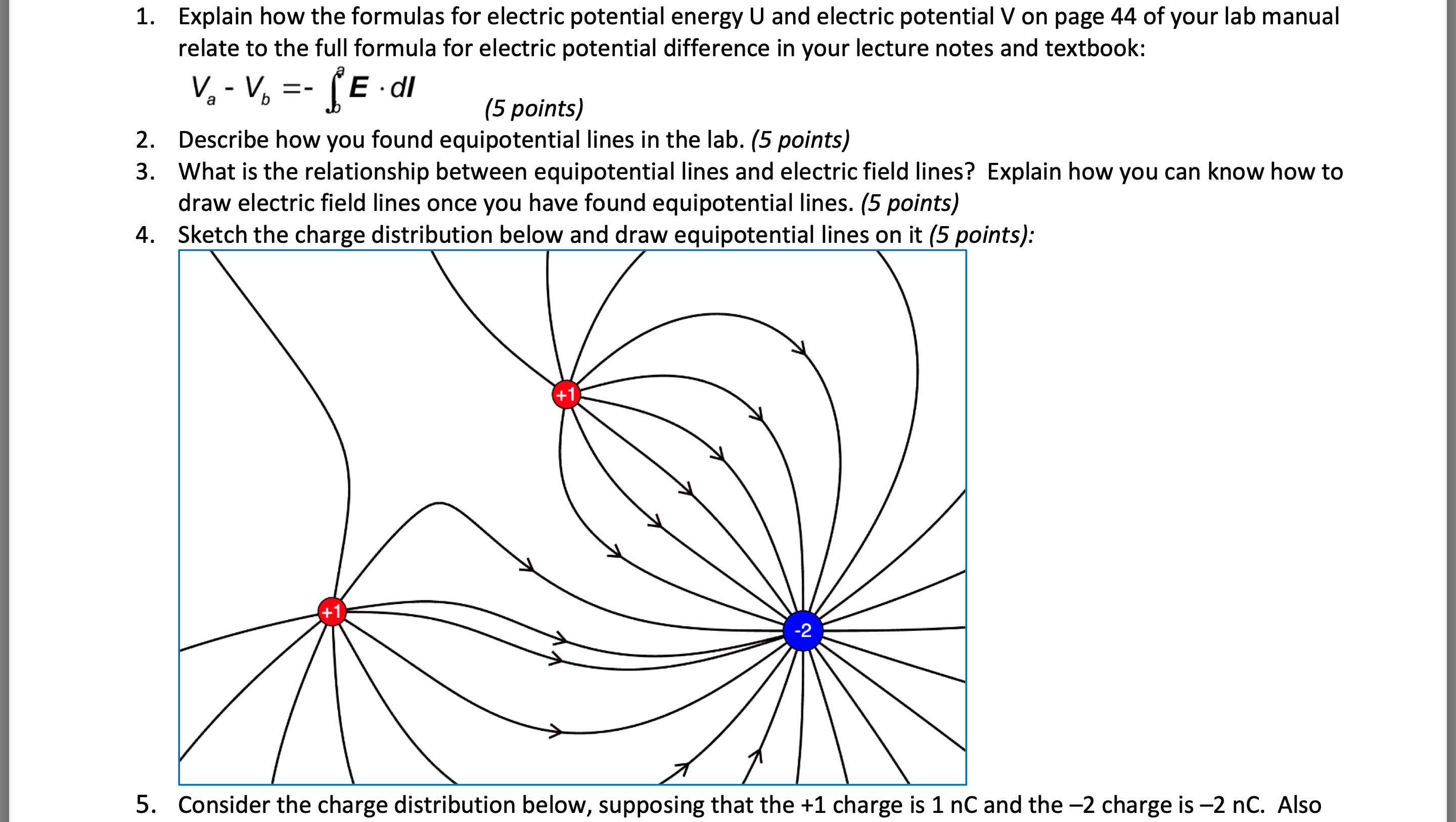 Electrostatic Potential Energy and PotentialThe | Chegg.com