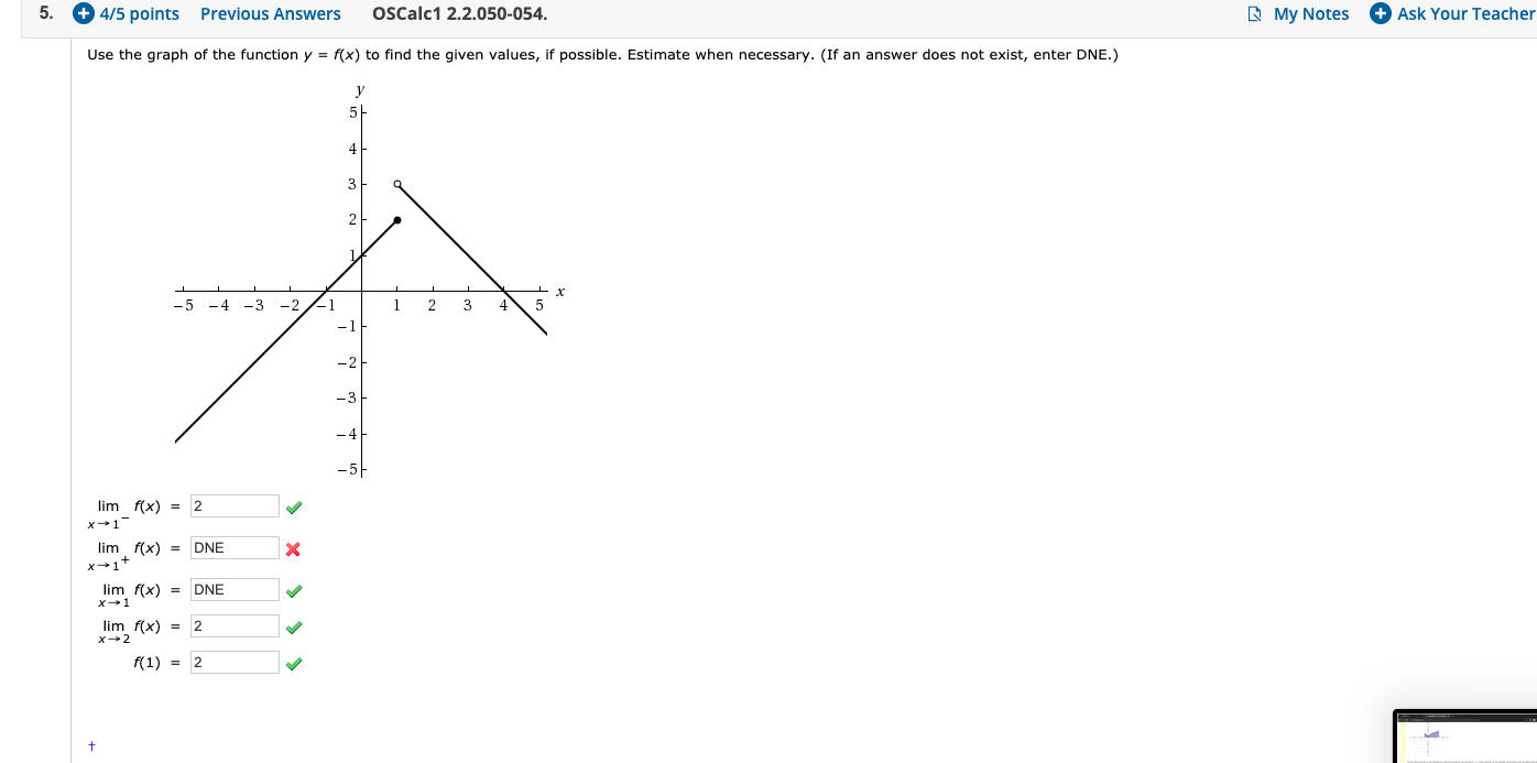 Solved 5. 4/5 points Previous Answers OSCalc1 2.2.050-054. | Chegg.com Solved 5. 4/5 points Previous Answers OSCalc1 2.2.050-054. | Chegg.com