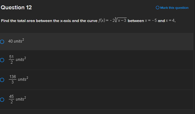 Solved Find the total area between the x-axis and the curve | Chegg.com