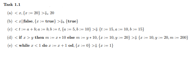 Solved 1 Big Step Semantics The following are the big-step | Chegg.com