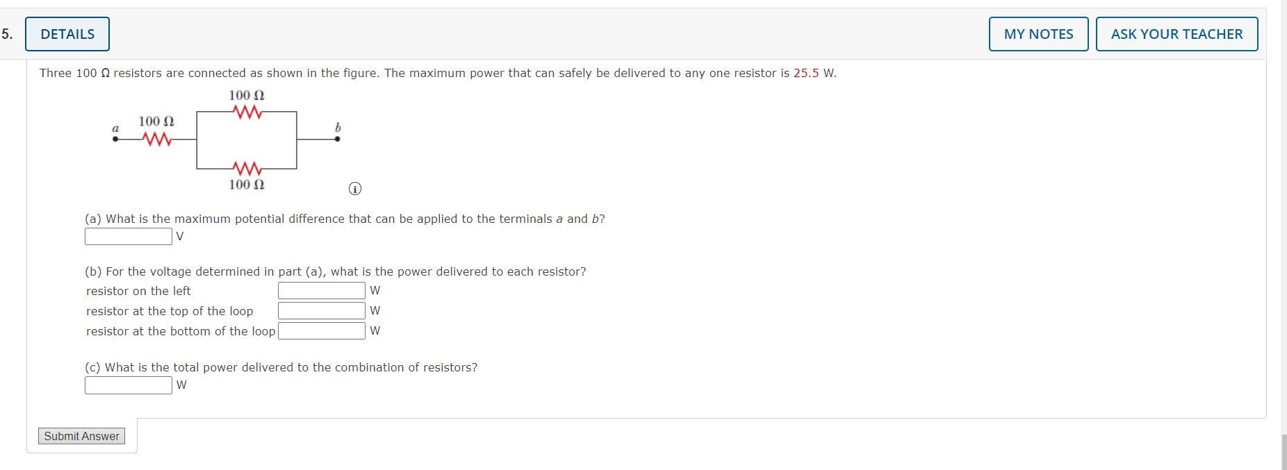 Solved (a) What is the maximum potential difference that can | Chegg.com