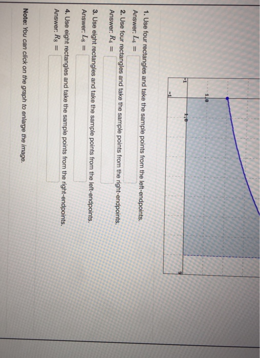 Solved (1 pt) Use rectangles to find the estimate of each | Chegg.com