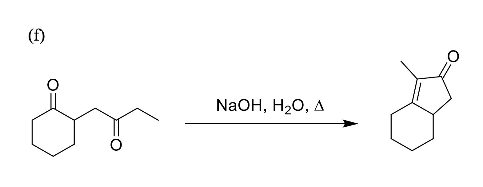 Solved (f) NaOH,H2O,Δ | Chegg.com
