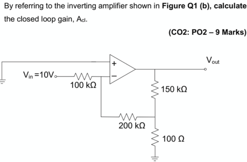 Solved By referring to the inverting amplifier shown in | Chegg.com