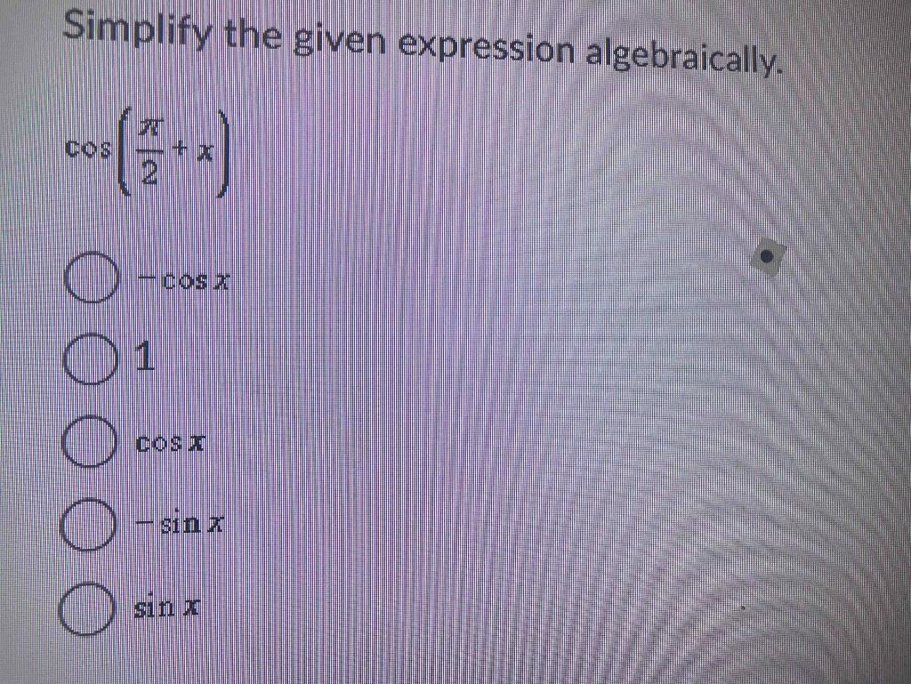 Solved Write the given expression as an algebraic | Chegg.com