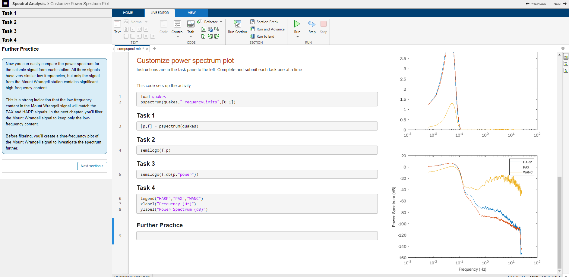 Spectral Analysis > Customize Power Spectrum Plot + | Chegg.com