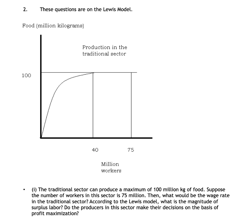 Solved 2. These questions are on the Lewis Model Food | Chegg.com