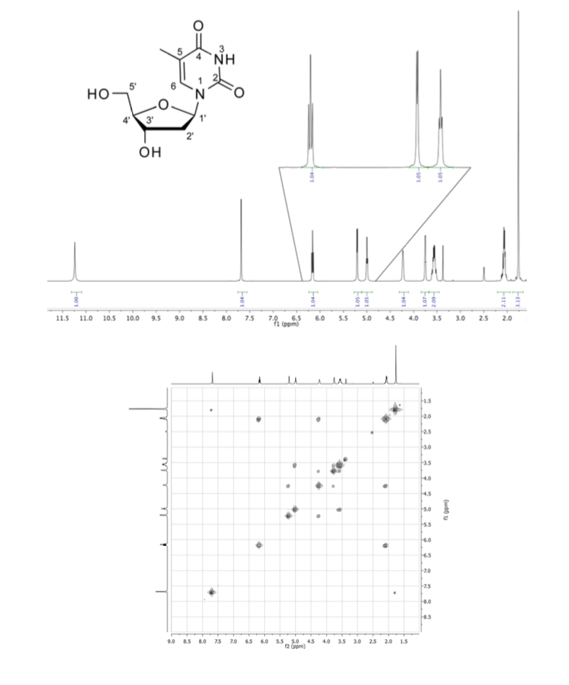 Solved Draw all the protons on the structure of thymidine | Chegg.com