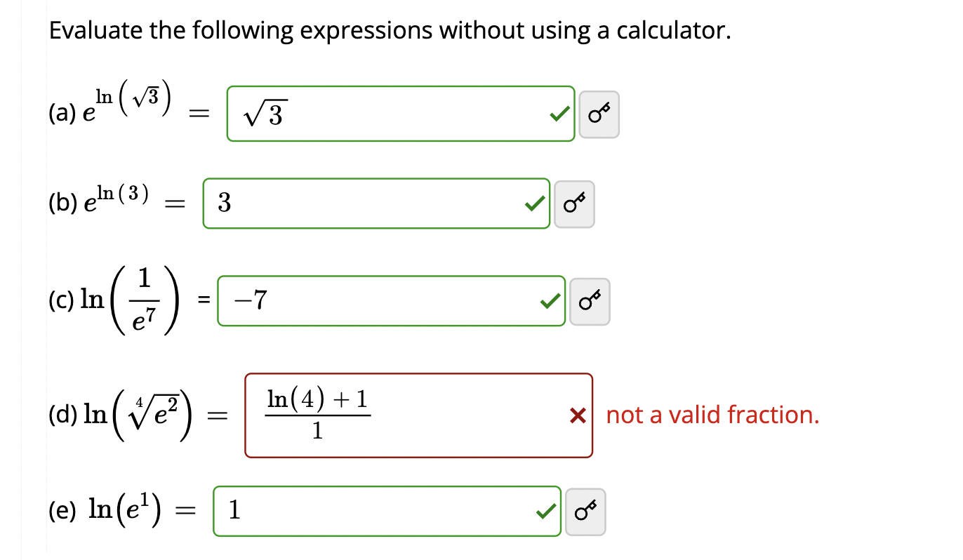 Solved Evaluate the following expressions without using a | Chegg.com