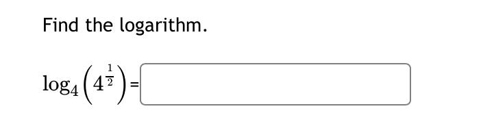 Solved Find the logarithm. log:(4)-1 | Chegg.com