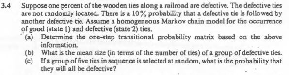 Solved Suppose one percent of the wooden ties along a | Chegg.com