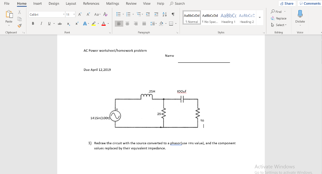 Solved File Home Insert Design Layout References Mailings | Chegg.com