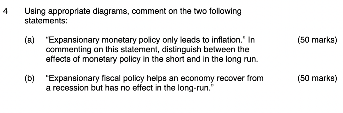 Solved Using appropriate diagrams, comment on the two | Chegg.com