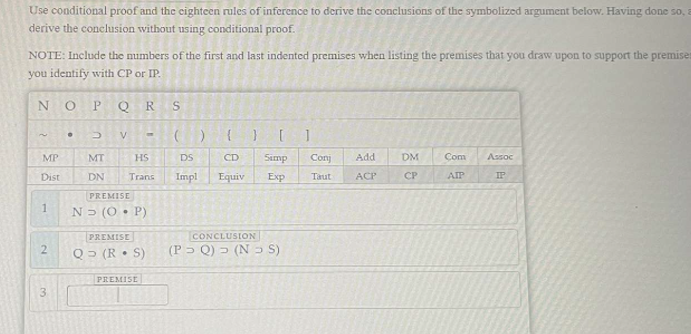 Solved Use conditional proof and the eighteen rules of | Chegg.com