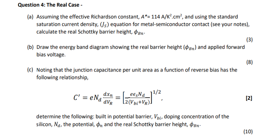 Solved Question 4: The Real Case - (a) Assuming the | Chegg.com
